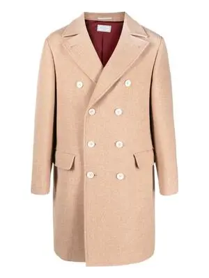 BRUNELLO CUCINELLI Double-Breasted Wool-Blend Coat
