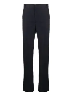 Alexander McQueen Wool-blend Straight-leg Trousers - Blue