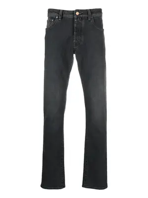 Jacob Cohen Mid-rise Straight-leg Jeans - Black