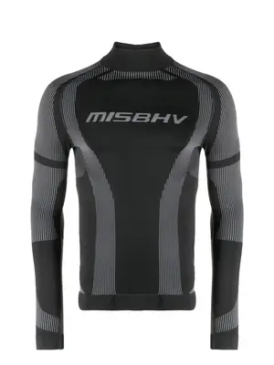 MISBHV Logo-print Compression Top - Black