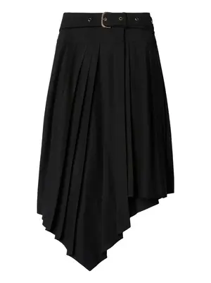 Off-White Tech Drill Pleated Skirt - Black