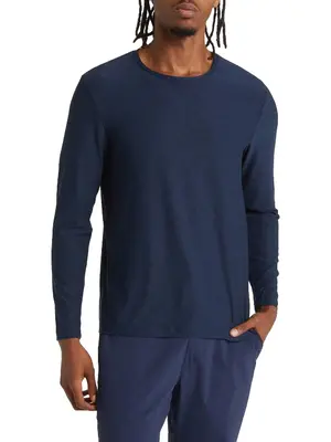 Beyond Yoga Featherweight Long Sleeve Performance T-shirt - Nocturnal Navy