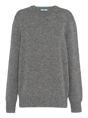 Prada Wool And Cashmere Crew-neck Sweater - Grey