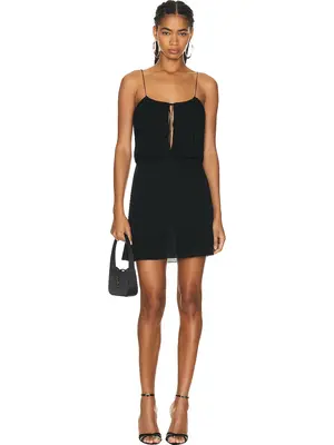 Saint Laurent Jersey Mini Dress - Noir