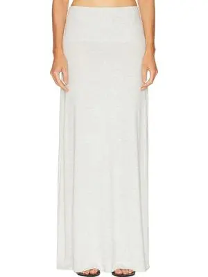 LESET Lauren High Waist Maxi Skirt - Cloud