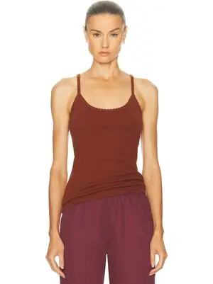LESET Pointelle Classic Tank Top - Cinnamon