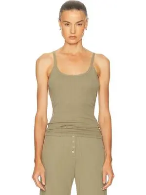 LESET Pointelle Classic Tank Top - Cypress
