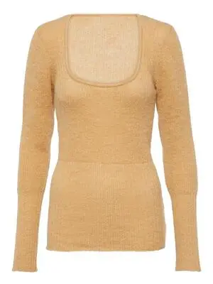 Jacquemus La Maille Dao Ribbed-knit Sweater Beige