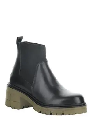 BOS. & CO. Bos. & Co. Bianc Lug-Sole Chelsea Boot Black/ Khaki Feel/ Elastic