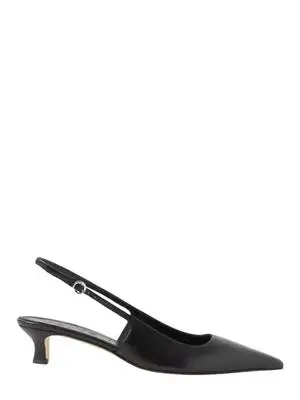 AeydĒ Aeyde Catrina Leather Slingback Pumps Black