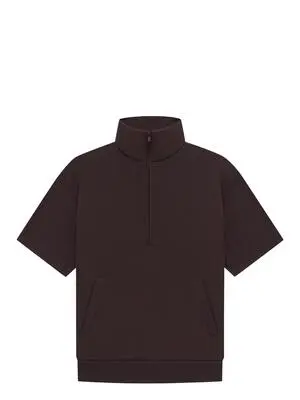 Fear Of God Half Zip 3/4 Sleeve Shirt 'plum - Brown