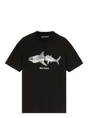 Palm Angels Shark Classic Tee /white - Black