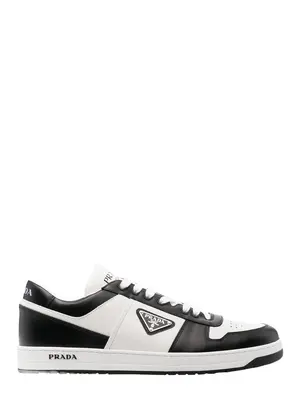 Prada Downtown Leather Sneakers - Black