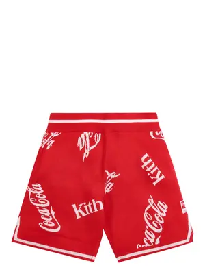 Kith X Coca-cola X Mitchell & Ness Coke Logo Short - Red