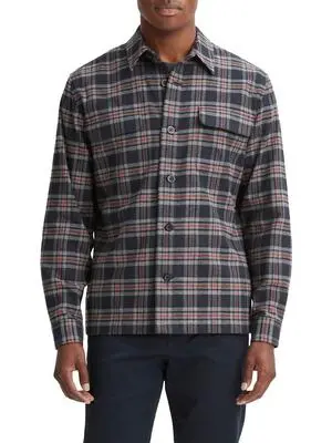 Vince Kingston Plaid Button-up Shirt - Coastal/brickman Red
