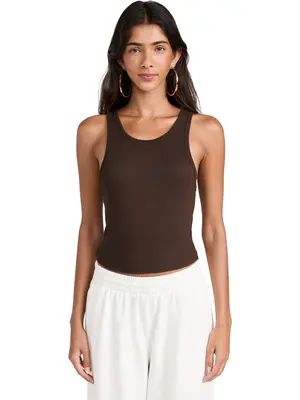 Cotton Citizen Verona Crop Tank - Espresso