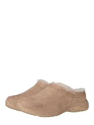 Merrell Suede Faux Fur Lined Clogs - Brown