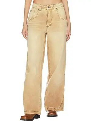 JADED LONDON Colossus Baggy Jeans - Sand