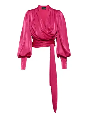 Costarellos Mouglalis Wrap Blouse - Pink