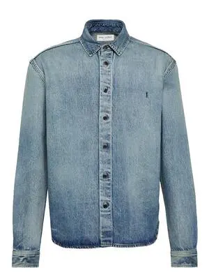 Saint Laurent Cassandre Denim Shirt - Blue
