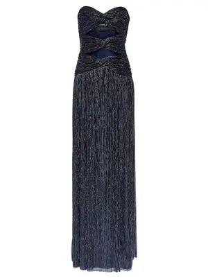 Costarellos Moreau Cut-out Gown - Metallic