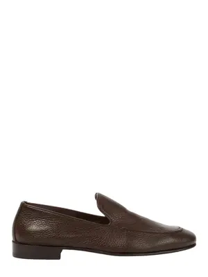 Manolo Blahnik Truro Leather Loafers - Brown