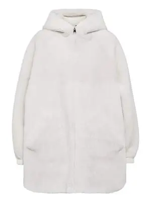 BLANCHA Reversible Shearling Jacket - White