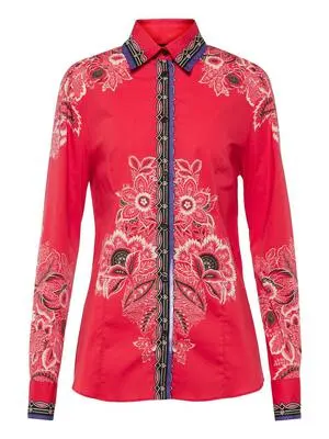 Etro Floral Cotton-blend Shirt - Red