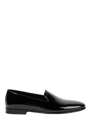 Manolo Blahnik Mario Patent Leather Loafers - Black