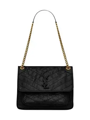 Saint Laurent Niki Monogram Shoulder Bag - Black