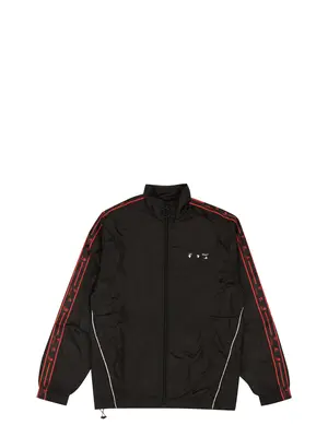 Off-White Logo Stripe Track Jacket - Black