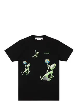 Off-White Alien Arrow Over Short-sleeve Tee /green - Black