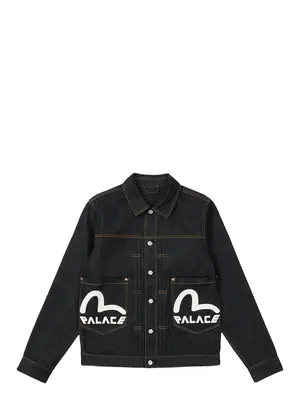 PALACE X Evisu Classic Seagull Denim Jacket - Blue