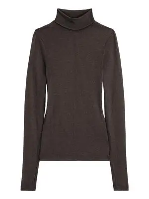 Cos Merino Wool Turtleneck Top - Brown