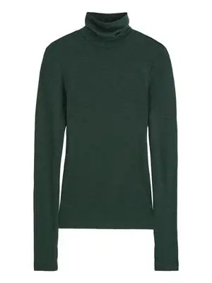 Cos Merino Wool Turtleneck Top - Green