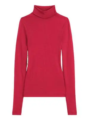Cos Merino Wool Turtleneck Top - Red