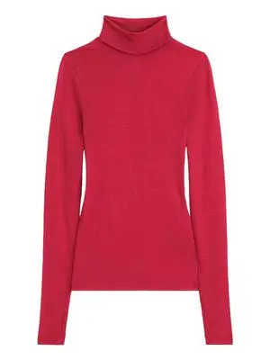Cos Merino Wool Turtleneck Top - Red