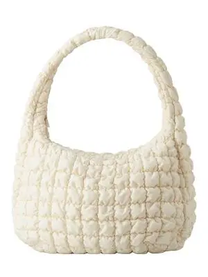 Cos Oversized Quilted Crossbody Bag Beige