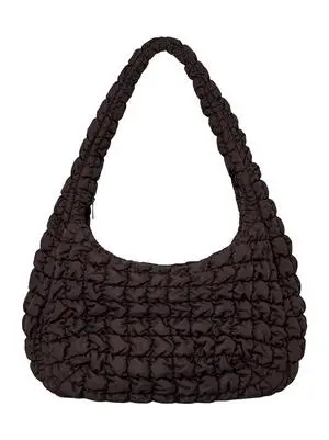 Cos Oversized Quilted Crossbody Bag Brown