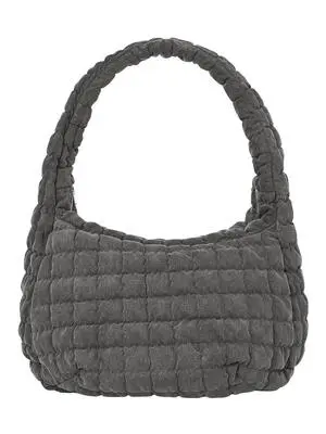 Cos Oversized Quilted Crossbody Bag Gray