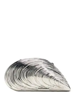 Simkhai Bridget Oyster Shell Clutch Bag - Silver