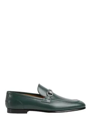 Gucci S Jordaan Leather Loafer Green