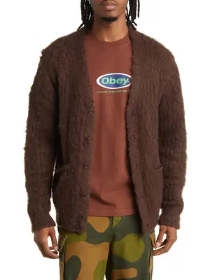 Obey Obey Patron Cardigan Java Brown