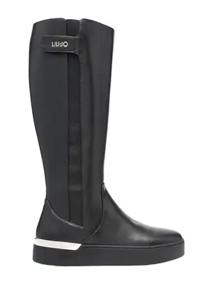 Liu Jo Silvia 89 Logo-print Boots - Black