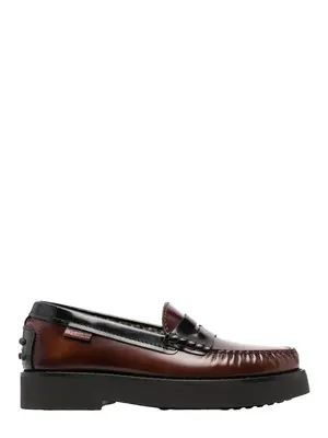 TOD'S Two-tone Leather Loafers - Brown