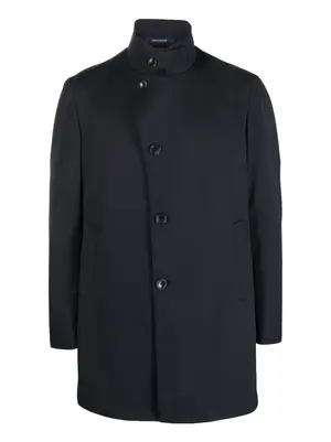 Tagliatore Gordon Asymmetric-fastening Parka Coat - Blue