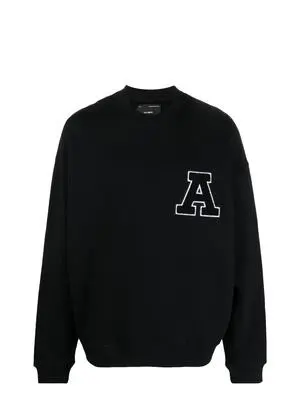 Axel Arigato Logo-patch Organic Cotton Sweatshirt - Black