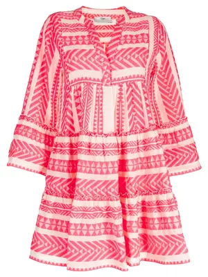 Devotion Ella Zigzag-patterned Short Dress - Pink