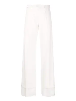 MAISON MARGIELA High-waisted Flared Trousers - White