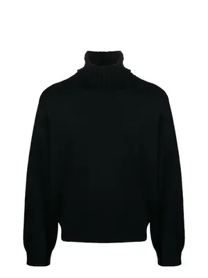 CHARLES JEFFREY Slouchy-hood Felted Jumper - Black